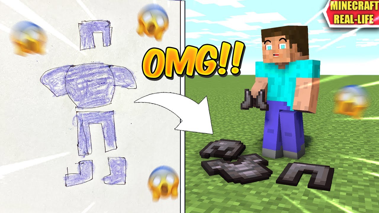 IN REAL LIFE ANYTHING YOU DRAW, YOU WILL GET In Minecraft... - YouTube