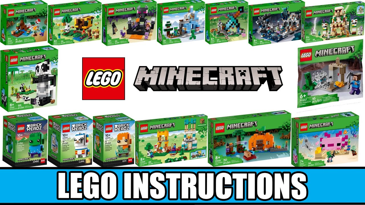 All LEGO Minecraft Instructions 2023 - YouTube