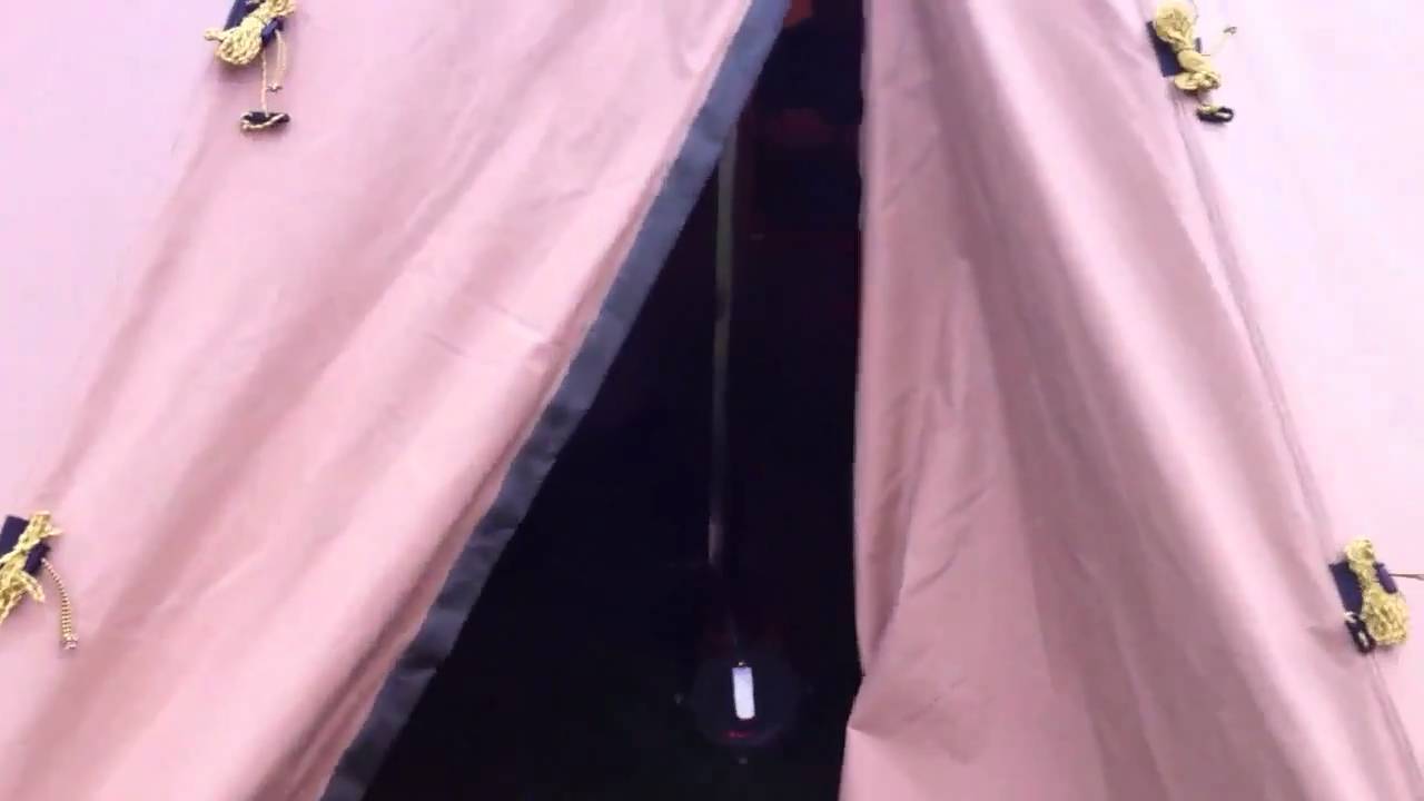 TIGoat stove in tipi - YouTube