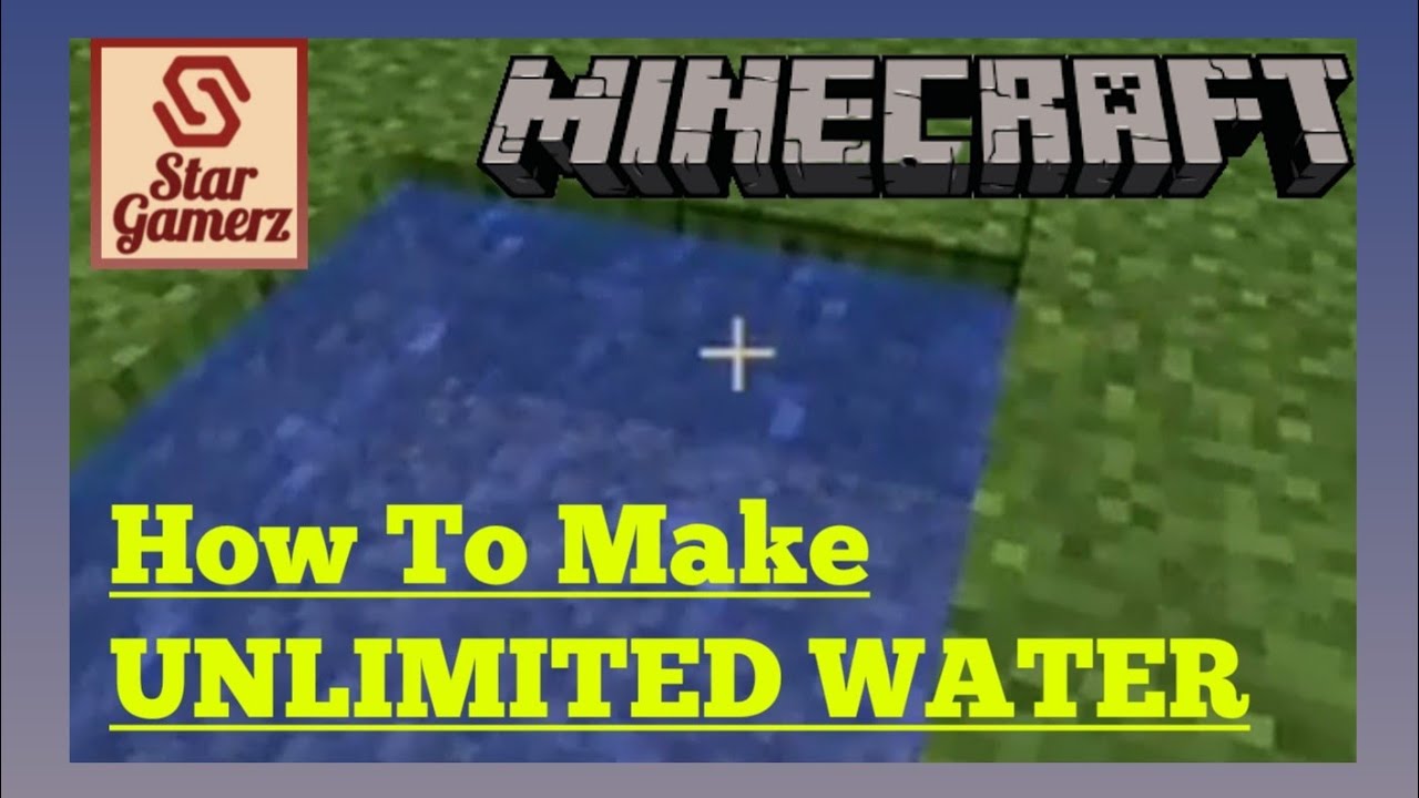 Make UNLIMITED WATER in Minecraft | For Basic Learners - YouTube