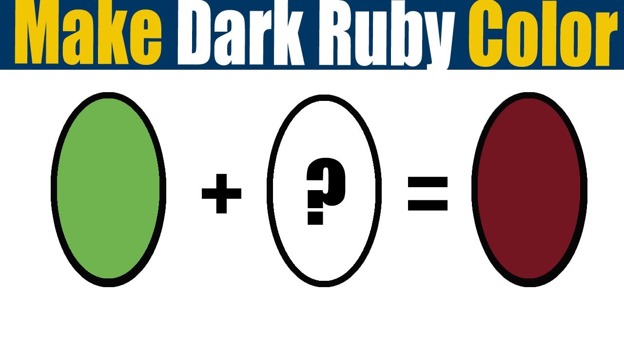 How To Make Dark Ruby Color What Color Mixing To Make Dark Ruby - YouTube
