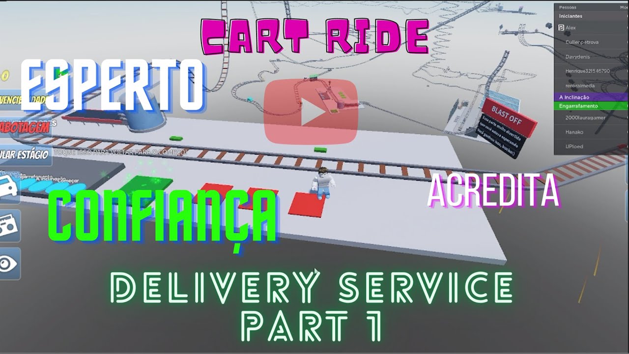 FIZ AS ENTREGAS MAIS RÁPIDAS no CART do ROBLOX Cart Ride Delivery ...