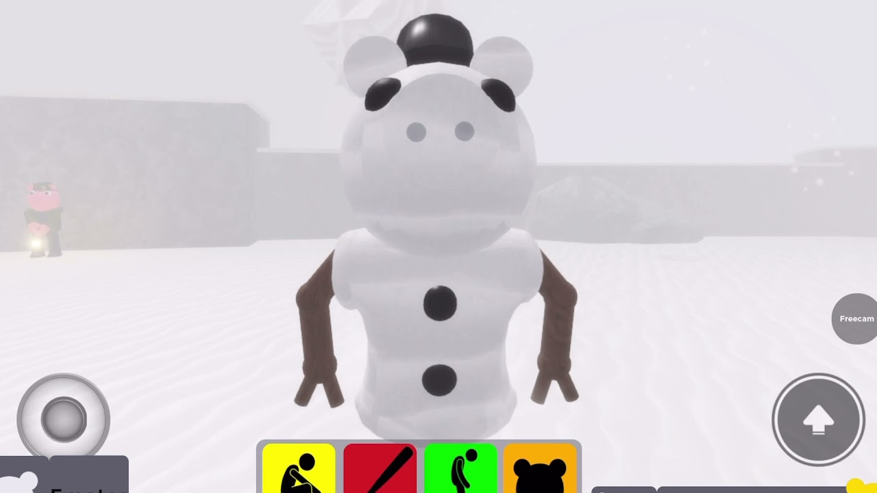 Piggy White as snow (snowman piggy) Jumpscare! Accurate piggy RP the ...