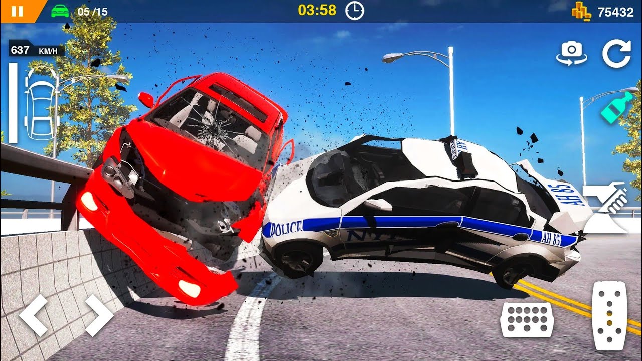 Extreme Car Crash Game || GT Ramp Car Stunts Racing Simulator ...