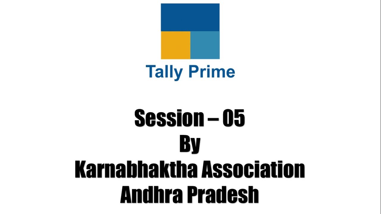 Tally Training Session 05 - YouTube