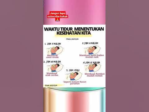 waktu tidur menentukan kesehatan #education #shortsfeed #shortsvideo #kesehatan #shortsviral # ...