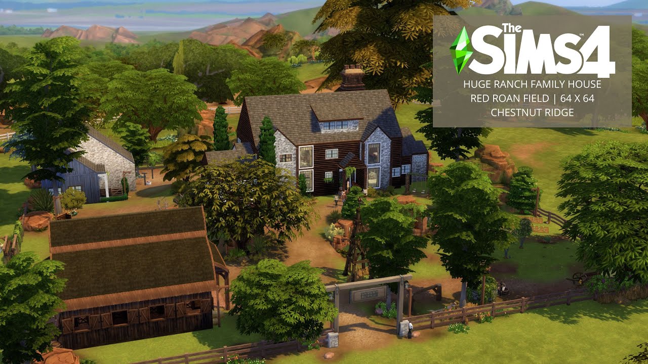 Huge Ranch Family House 🐴 | Chestnut Ridge | The Sims 4 | Stop Motion ...