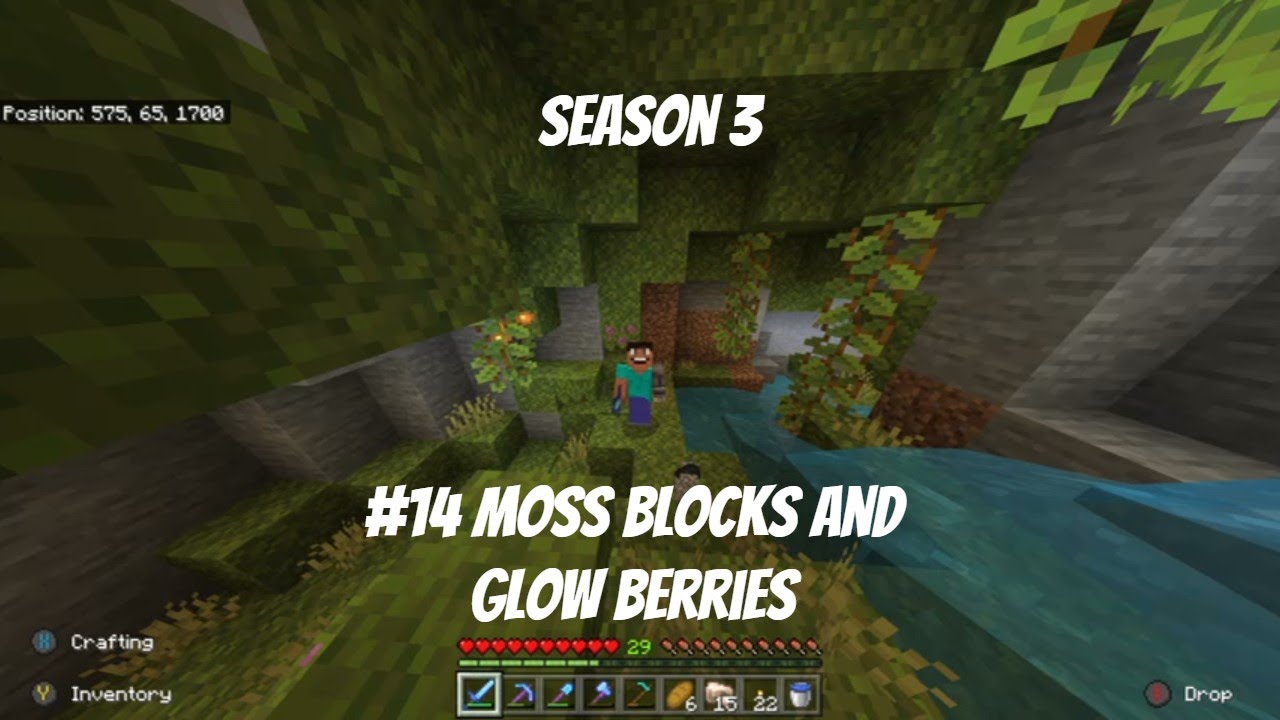 Minecraft let's play season 3 #14-Moss blocks and glow berries - YouTube