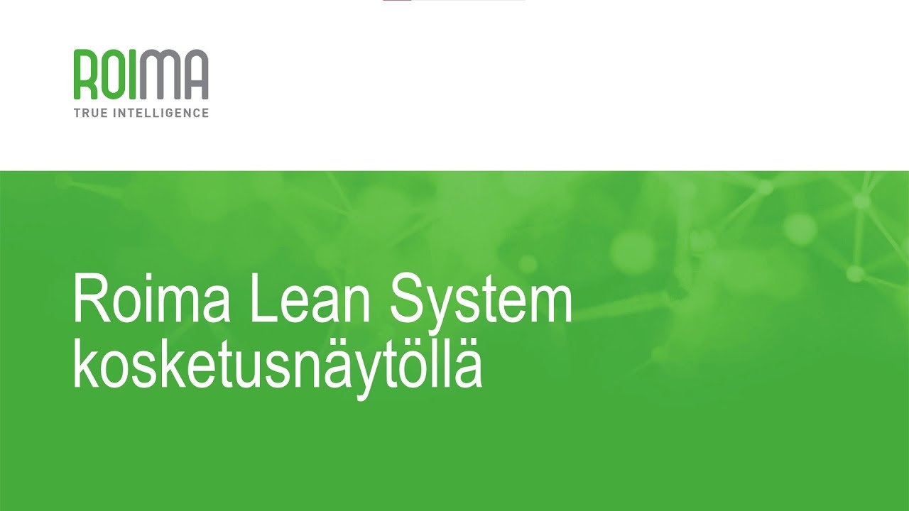 Roima Lean System kosketusnäytöllä - YouTube