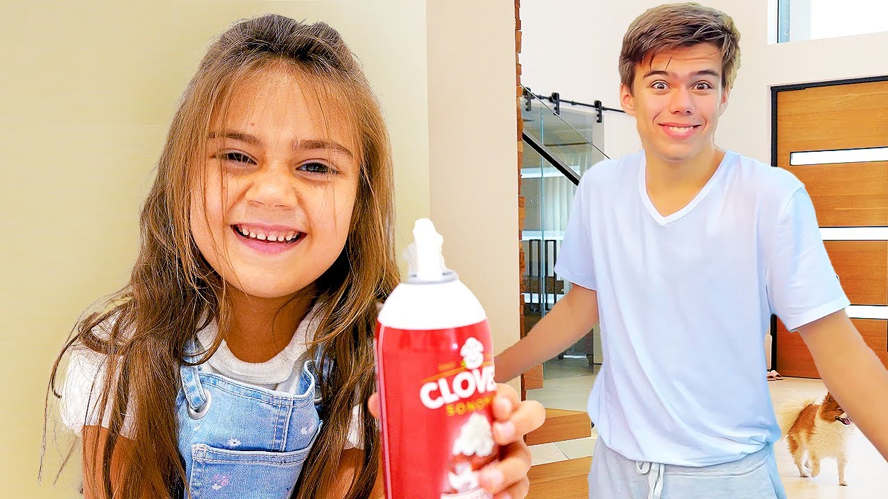 Mia VS Artem Prank Battle from Nastya Artem Mia - YouTube