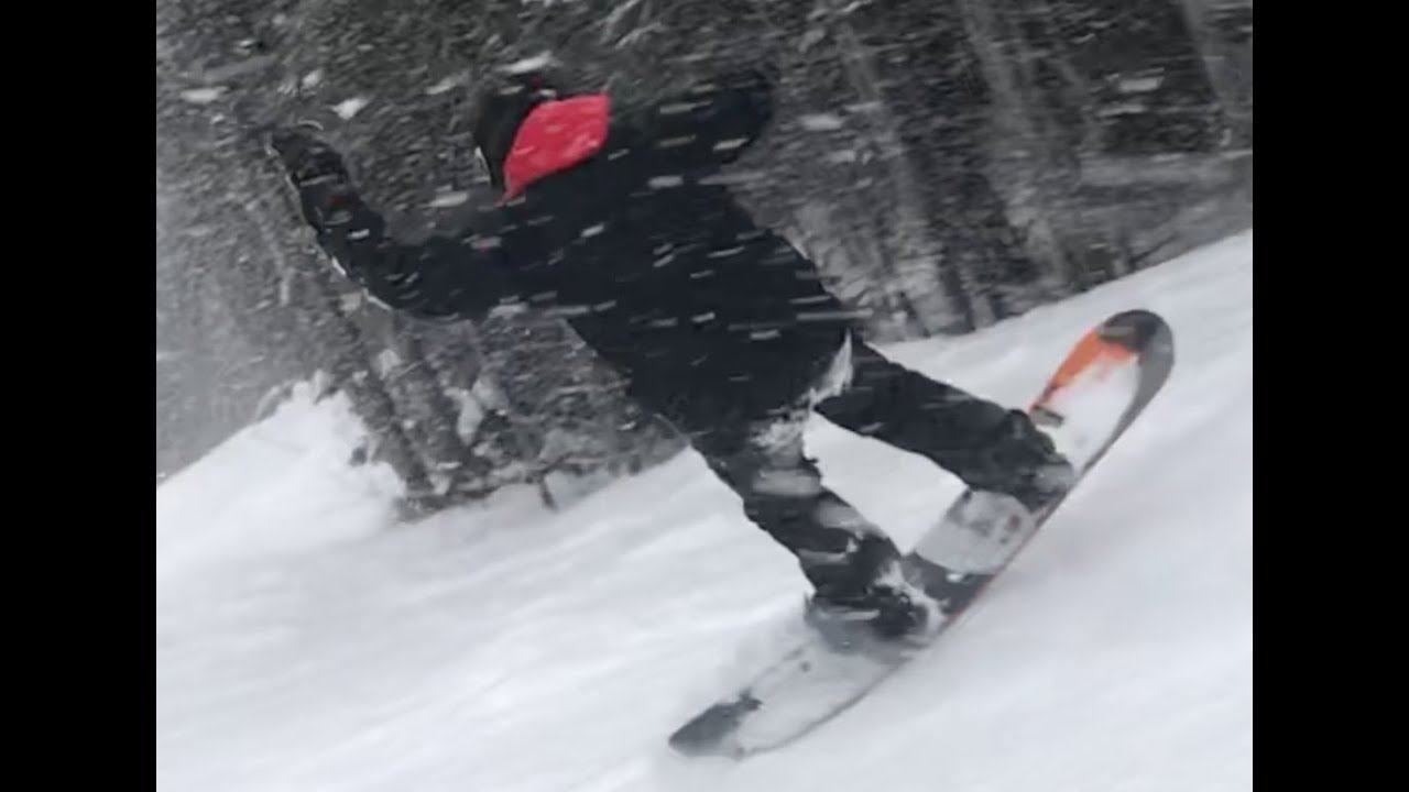 Snowboard butter nose roll 180 - YouTube