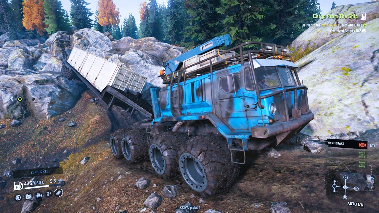 SnowRunner Cargo From The Ship, Oversized Cargo X2, Deliver to the ...