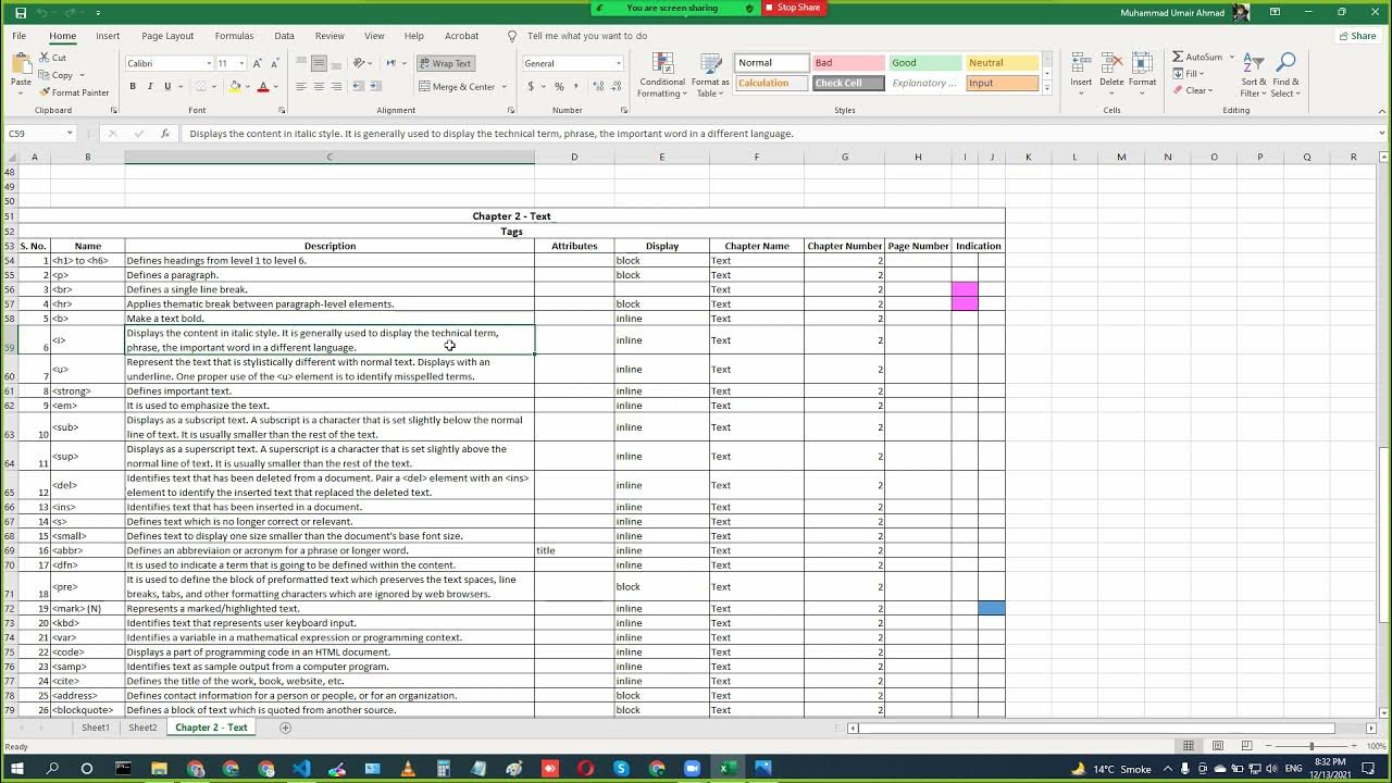 2 - HTML5 Class 2 | Chapter 2 - Text | HTML5 Text Formatting | Muhammad Umair Ahmad - YouTube