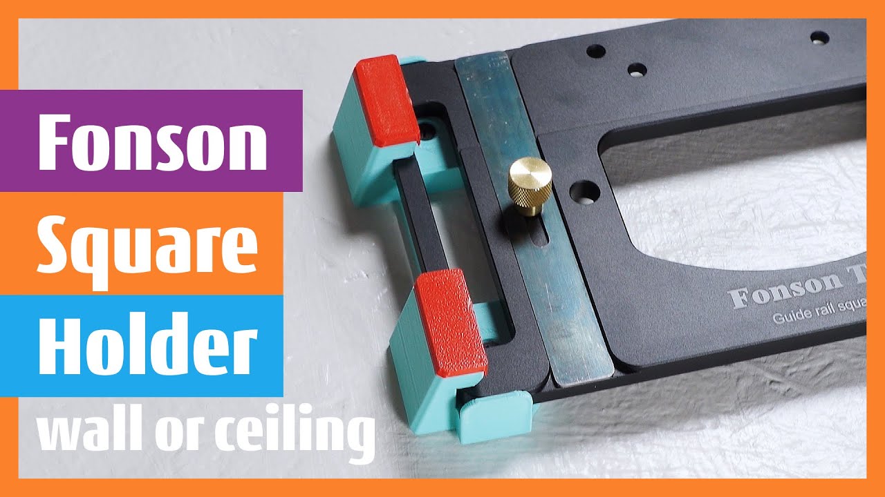 Fonson Track Saw Square Guide Rail Wall or Ceiling Holder - YouTube