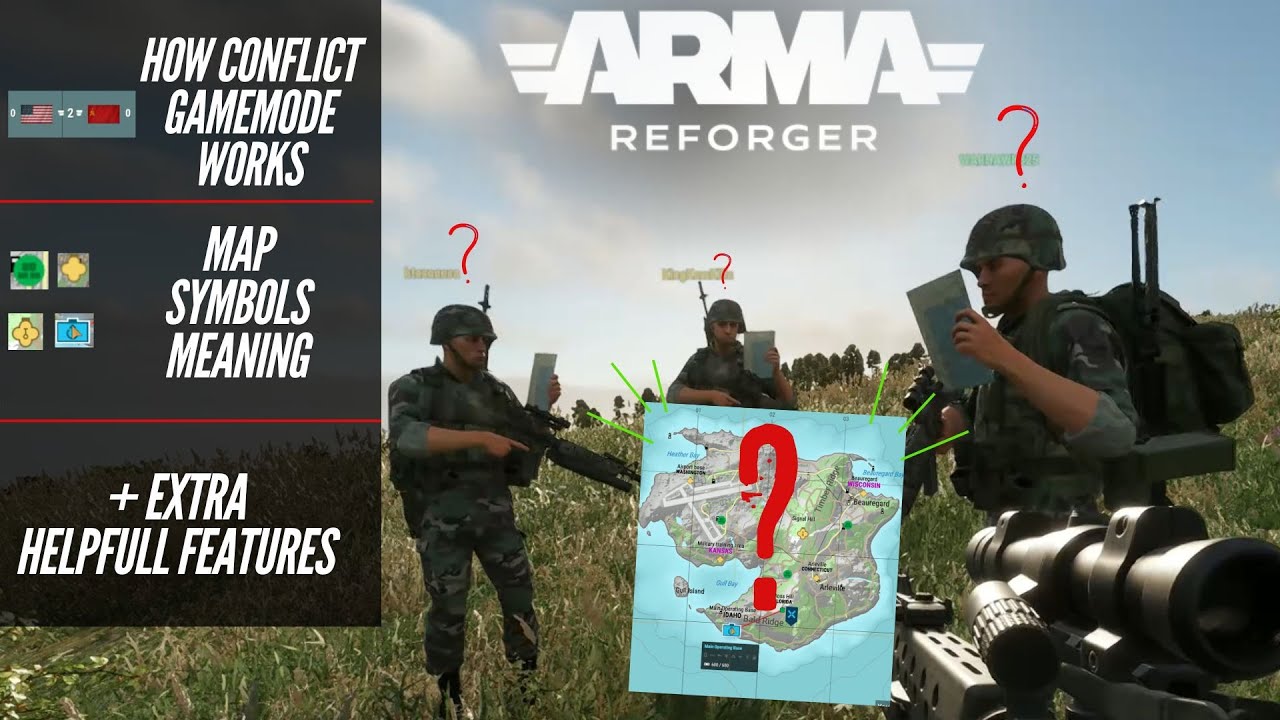 ARMA Reforger | How conflict game mode works / IMPORTANT map symbols ...