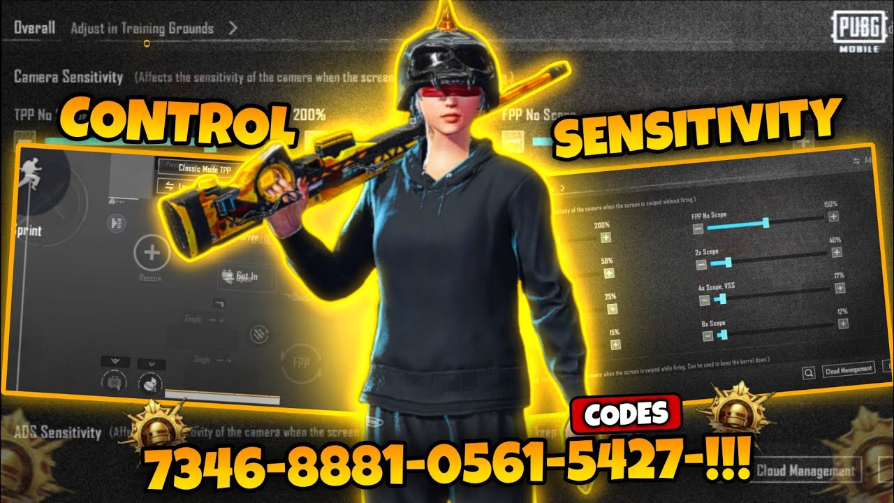 NEW UPDATE 3.1 ⚡ BEST SENSITIVITY CODE + CONTROL SETTINGS PUBG MOBILE ...
