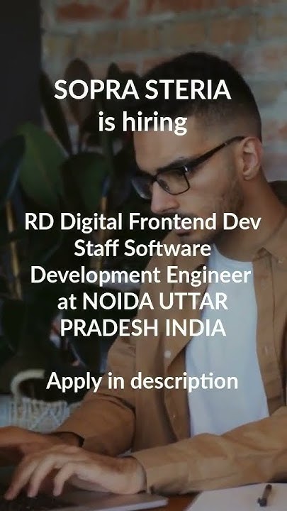 Sopra Steria is hiring R&D Digital Frontend Dev Staff Software Development Engineer 1 - YouTube
