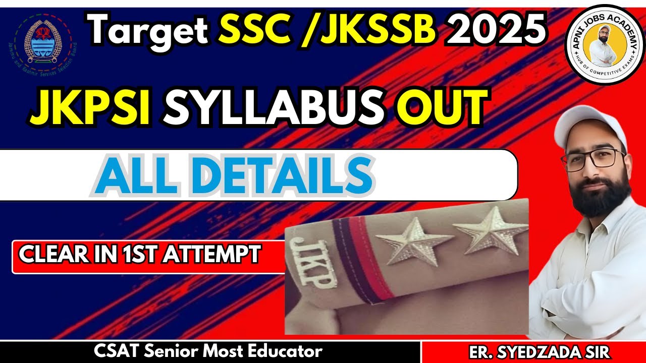 LIVE || JKPSI SYLLABUS OUT OFFICIAL NOTIFICATION ...