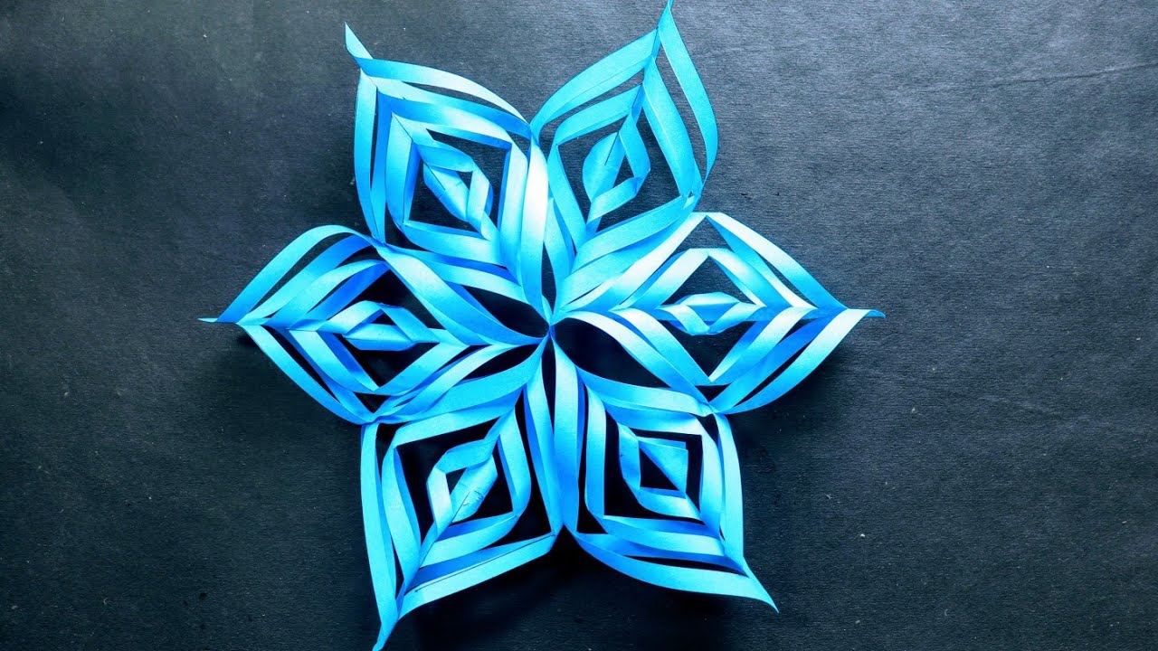 HOW TO MAKE PAPER SNOWFLAKE FOR CHRISTMAS DECORATION | PAPER FLOWER ...