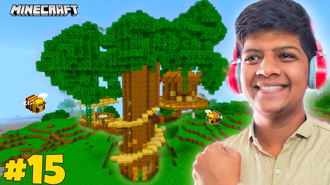 I Completed my TREE HOUSE in Minecraft survival | Minecraft gameplay ...