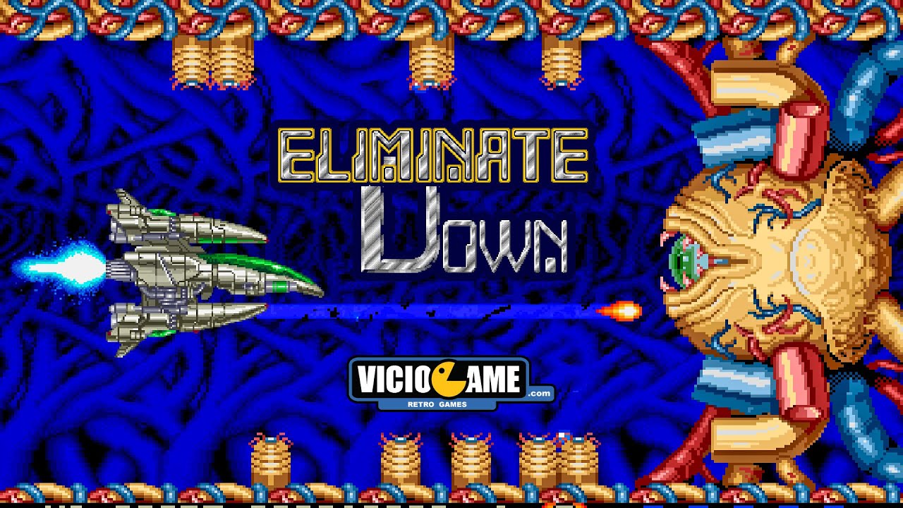 🎮 Eliminate Down (Mega Drive) Complete Gameplay - YouTube