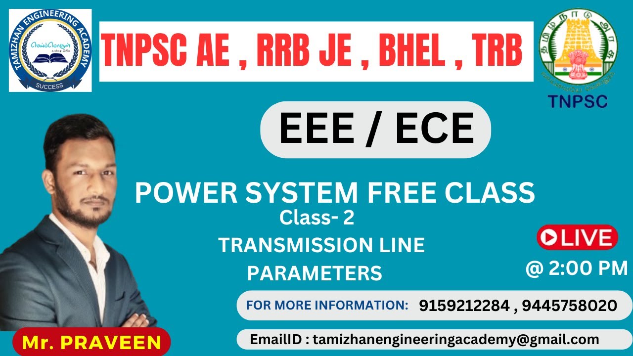 TRANSMISSION LINE PARAMETERS | POWER SYSTEM |TAMIL|ELECTRICAL ENGIEERING| ECE ,EEE |TNPSC TNEB ...