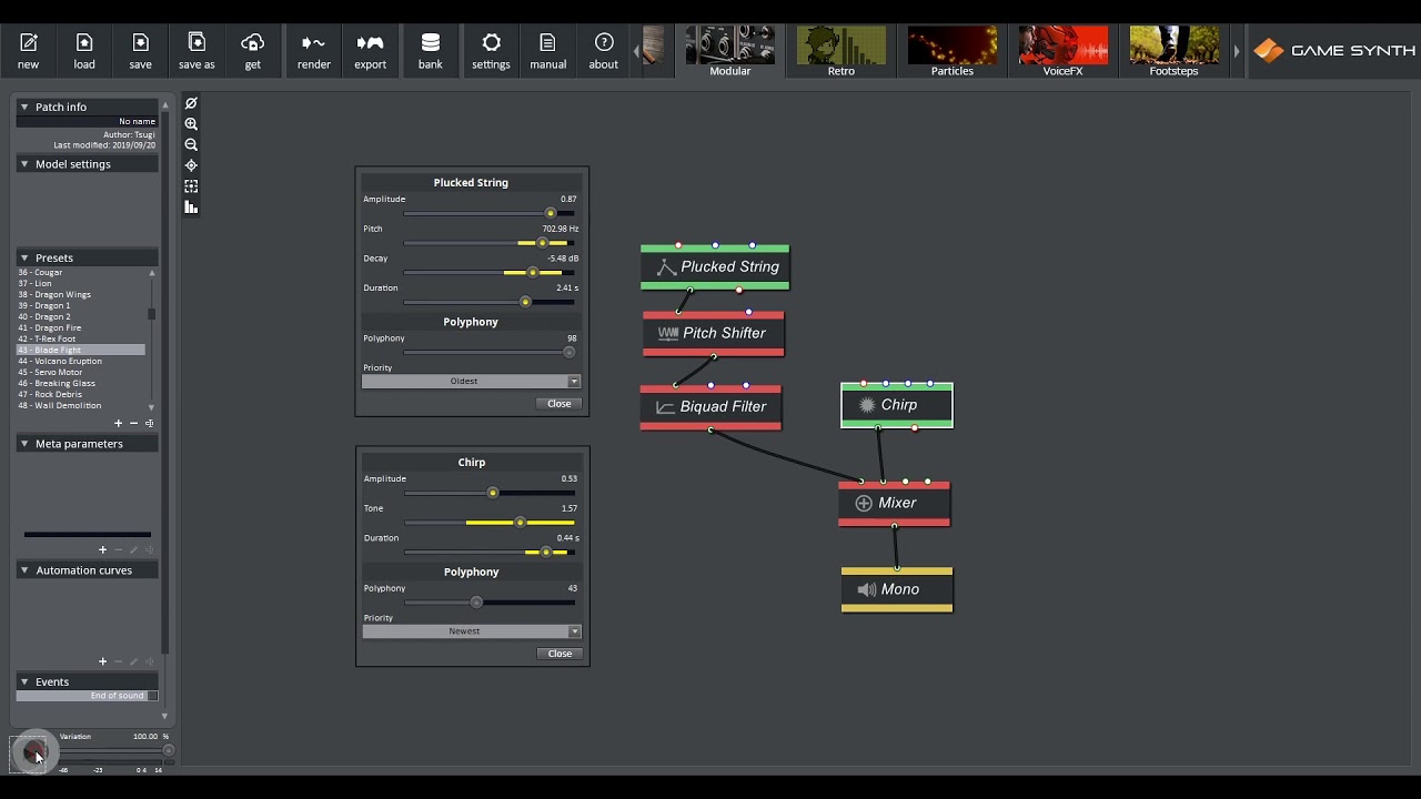GameSynth - Automatic Variations Export - YouTube