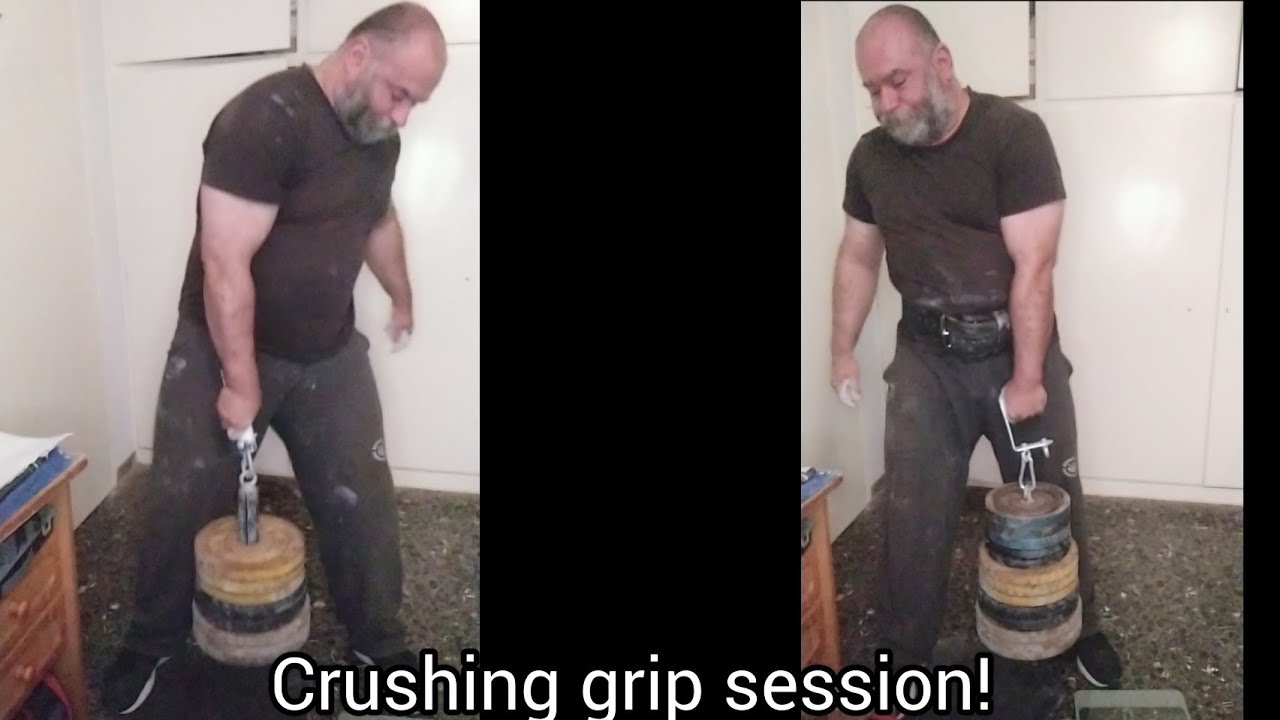 Grip training and a few PRs - Armlifting Greece Hefaestus forearm blaster - YouTube
