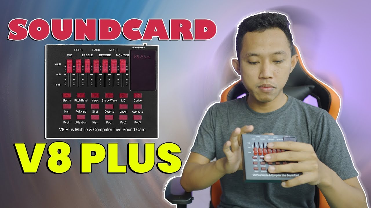 BARU !! Soundcard V8 PLUS !! Audio Interface Soundcard Mixer Murah ...