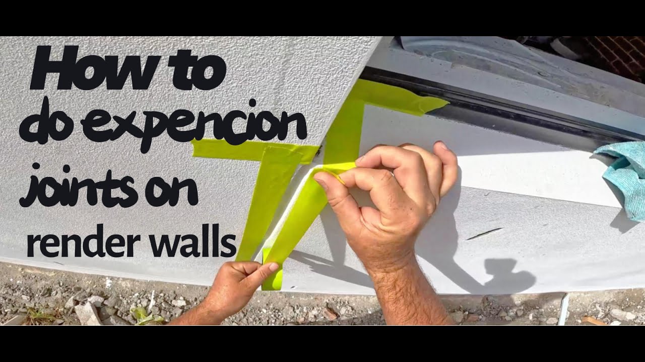 How to do expansion joints on render walls - YouTube