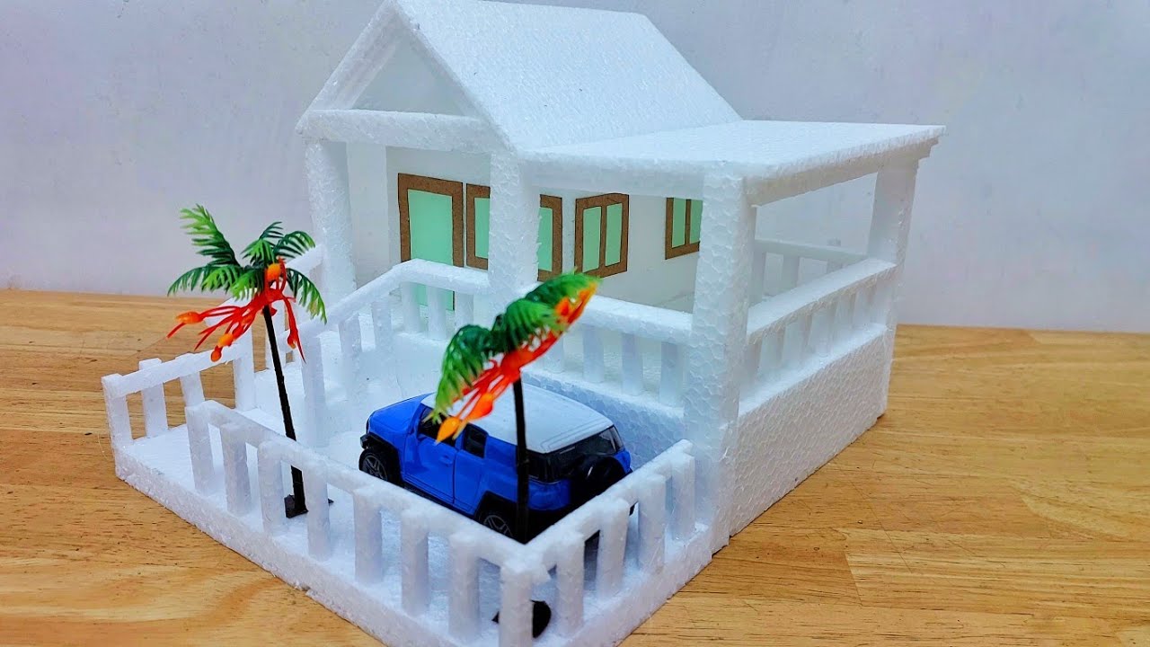 How to Make a Thermocol House with dimensions - Very Easy - YouTube