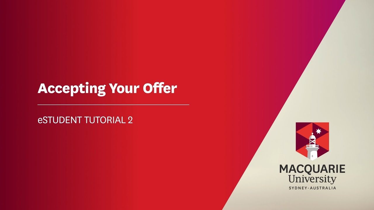 eStudent Tutorial 02 – Accepting Your Offer - YouTube