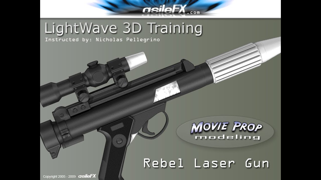 Lightwave 3D Movie Prop Modeling - Rebel Gun (Star Wars) - YouTube