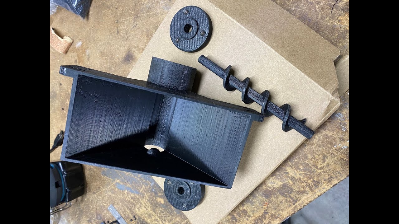 3d printed Pellet feeder for Buster Beagle injection mold machine ...