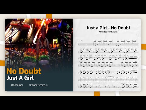 Drumbladmuziek uitleg en meespelen met Just A Girl - No Doubt - Online Drumles