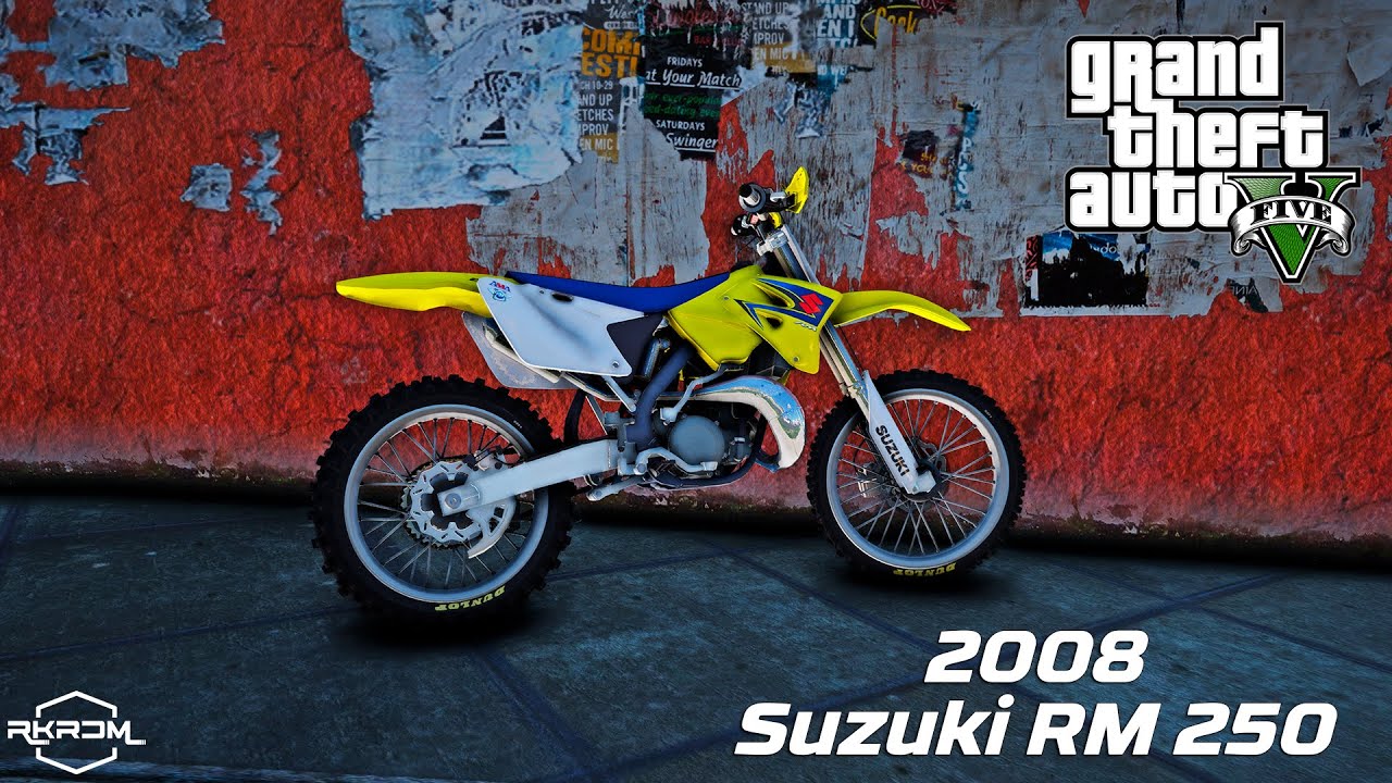 ⁴ᴷ 2008 Suzuki RM 250 - GTA V Real Graphics | NVR + QuantV - YouTube