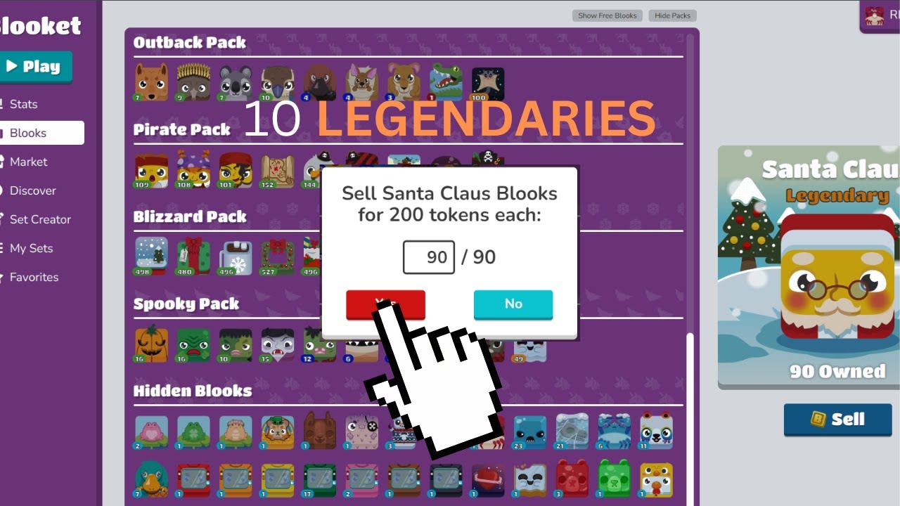 Selling *10* Legendaries in BLOOKET! (20sub #1) - YouTube