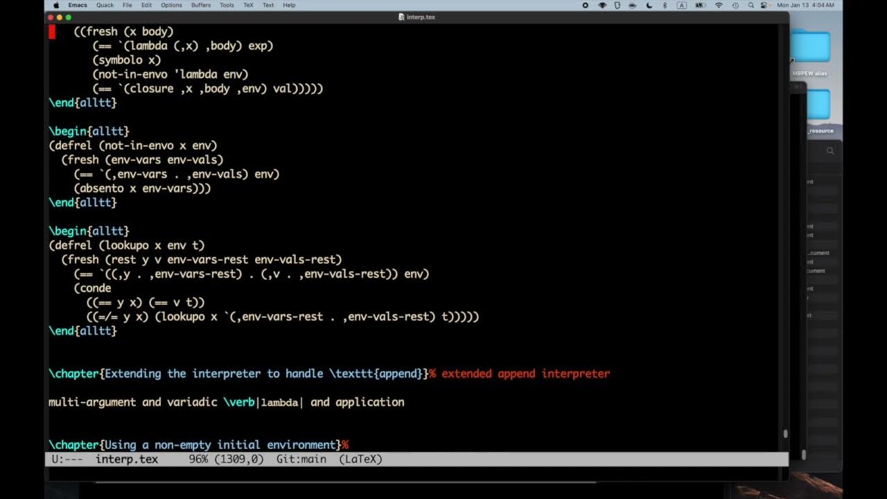 Relational Interpreters in miniKanren -- book writing & Uncourse prep, part 15 - YouTube