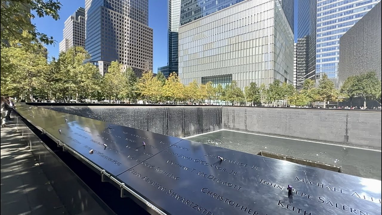 WTC Memorial pools views 🕊️ - YouTube