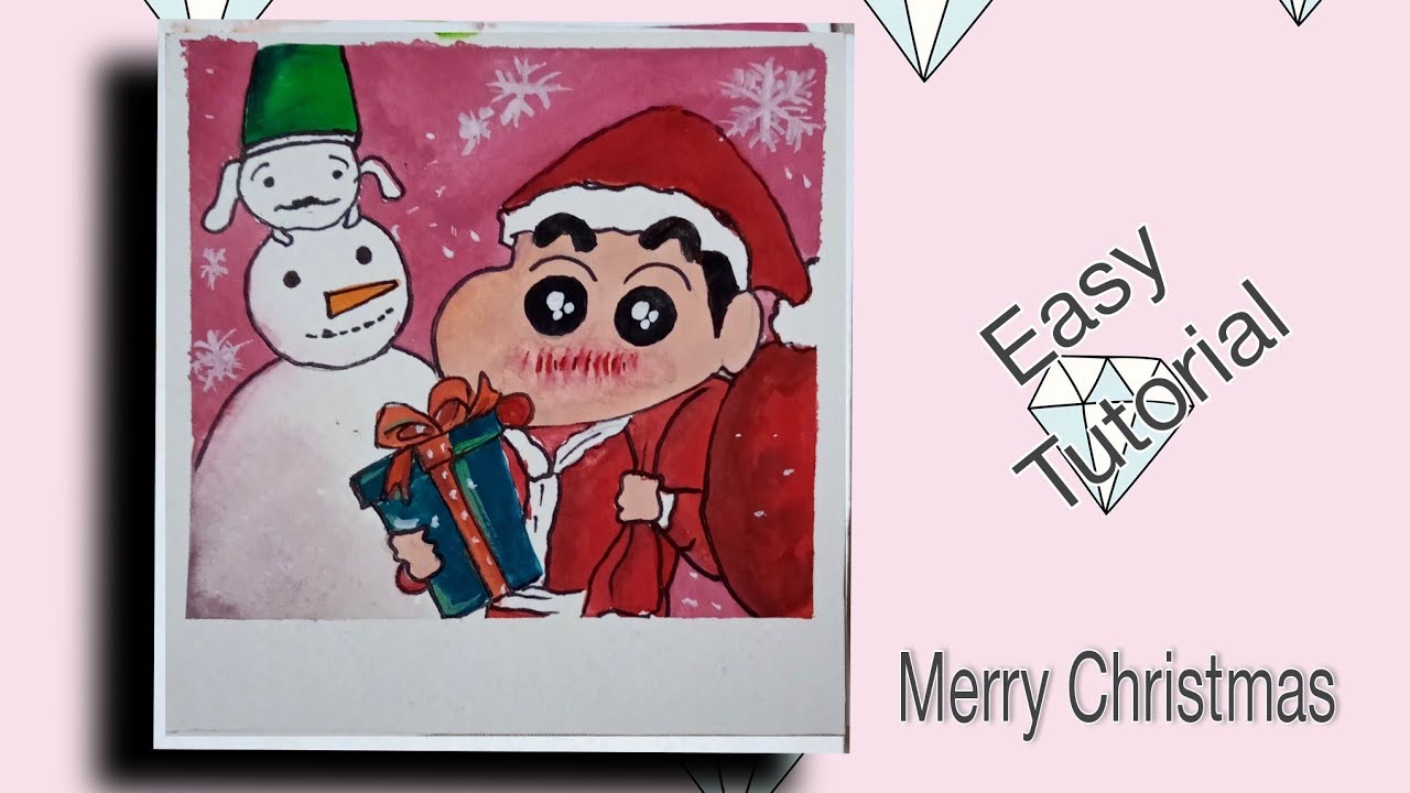 How To Draw Merry Christmas 25 Dec Special Drawing Card Step By Step ...