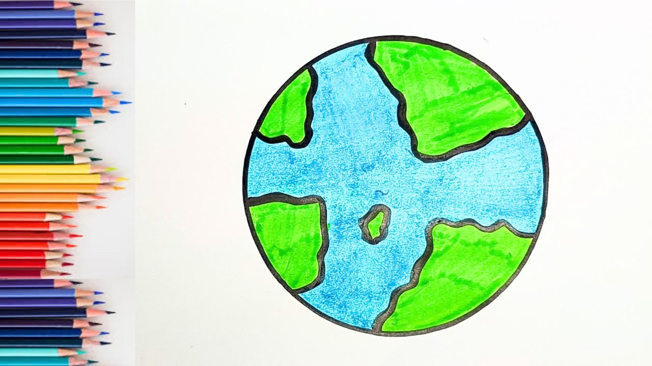 Drawing, Painting and Coloring Earth for Kids & Toddlers 🌎 | Basic ...