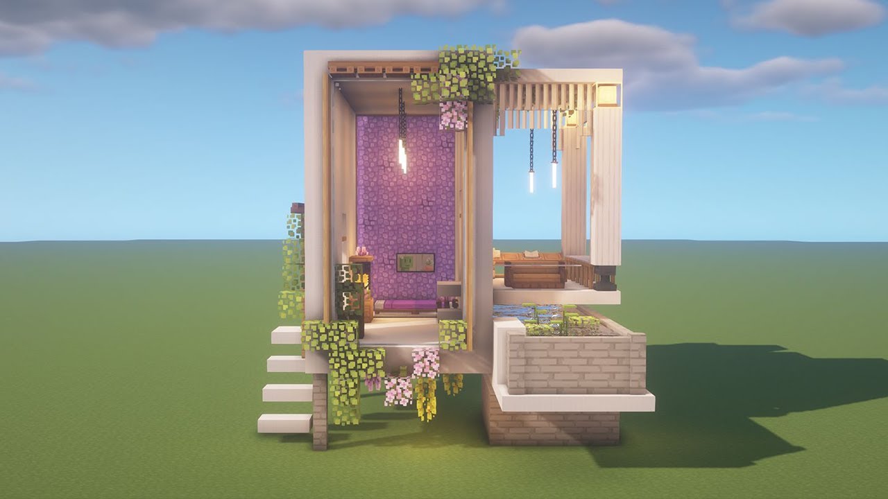 Minecraft : How To Build a Small Modern House Tutorial - YouTube