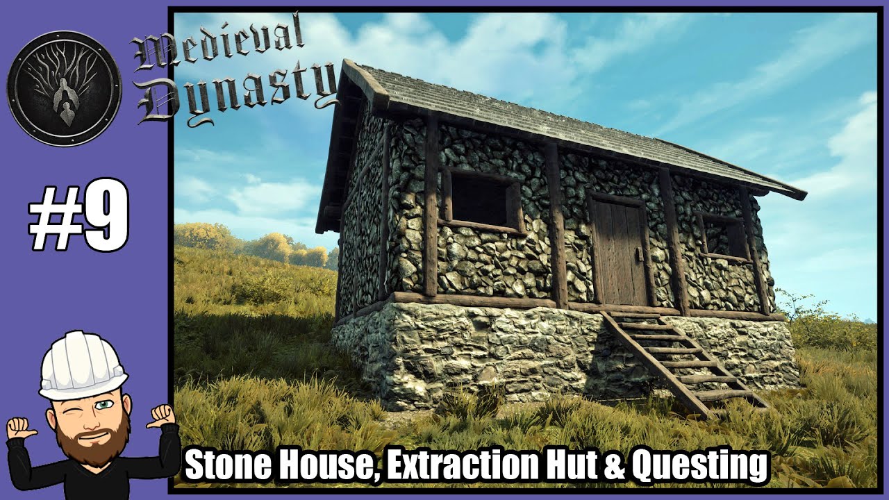 Medieval Dynasty #9 - Stone House, Extraction Hut & Questing - YouTube