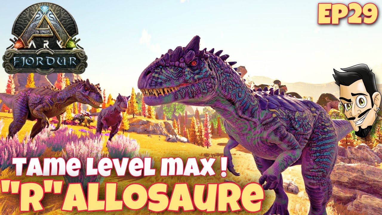 JE TAME UNE ARMÉE D'ALLOSAURES "R" dans le biome Hasgard ! ARK FJORDUR FR - ARK FR - - YouTube