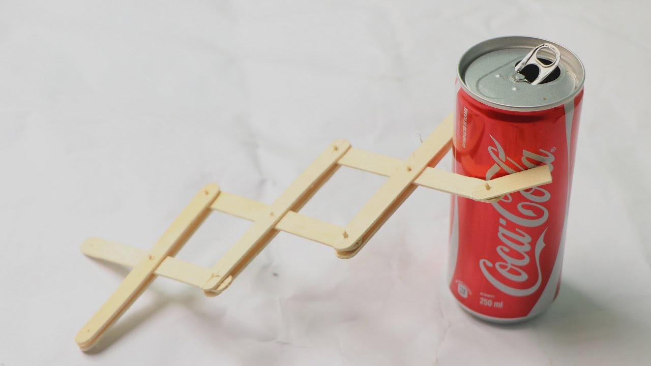 How to Make Robotic Scissor Arm Using Popsicle Sticks - Very Simple ...