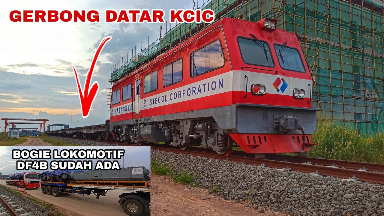 Gerbong Datar KCIC dan Bogie Lokomotif DF4B Sudah Ada Di Depo Tegalluar ...