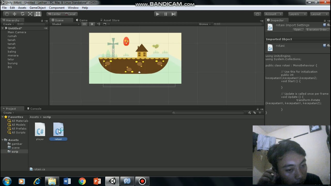rigid body & collider (proyek game) - YouTube