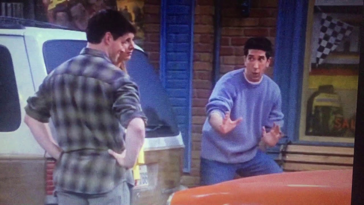 FRIENDS -Ross's porsche lift😂 - YouTube