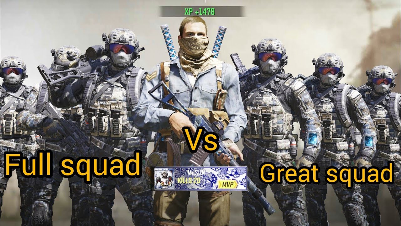 Full squad vs Great squad call of duty| Along fight with all squad ...