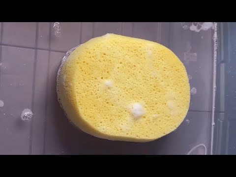 [ASMR] WHITE CLEANER SAVON DE MARSEILLE & PRO PLUS SPONGE RINSE 💧 - YouTube